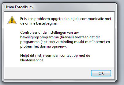 Wie weet hoe wat deze foutmelding betekent en hoe ik dit kan oplossen ...