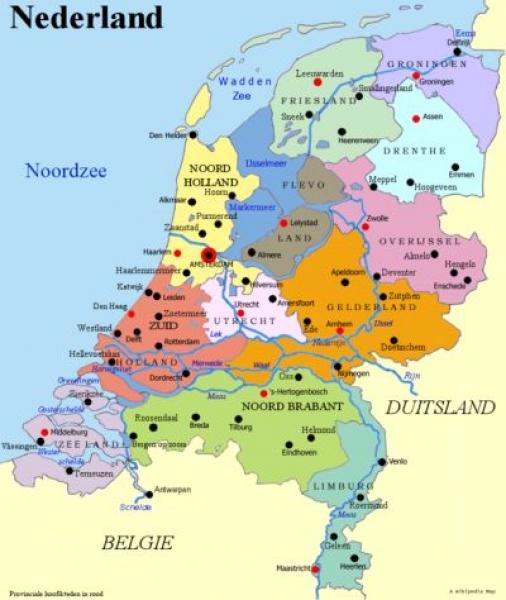 geografie-nederland: de aardrijkskundeinformatiepagina over Nederland